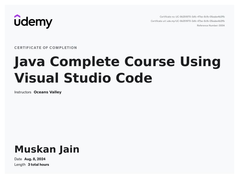 Muskan Jain on LinkedIn: #pythonprogramming #javaprogramming #udemy # ... Muskan Jain on LinkedIn: #pythonprogramming #javaprogramming #udemy # ...