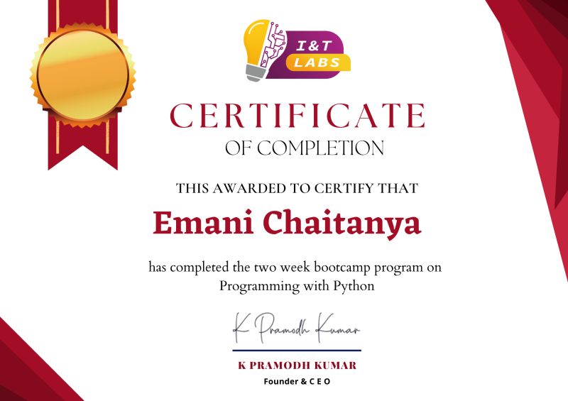 Chaitanya Emani on LinkedIn: #pythonbootcamp #learningpython # ... Chaitanya Emani on LinkedIn: #pythonbootcamp #learningpython # ...