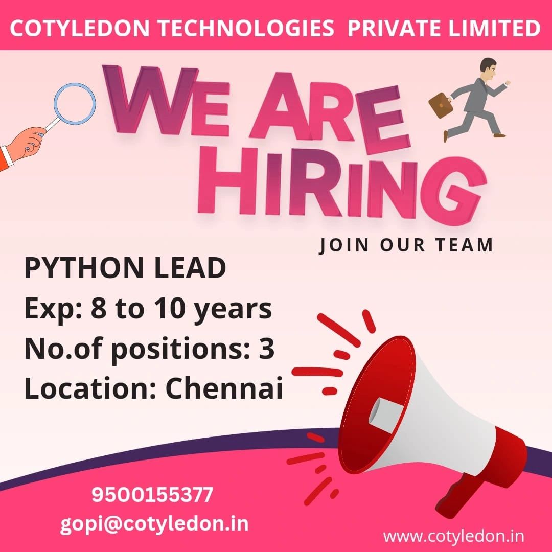 Gopi Natarajan on LinkedIn: #pythonprogramming #pythondeveloper #hiring ... Gopi Natarajan on LinkedIn: #pythonprogramming #pythondeveloper #hiring ...