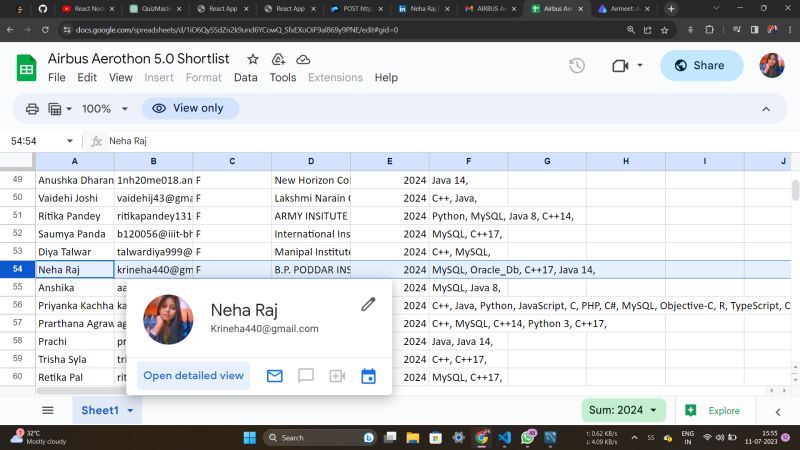 Neha Raj on LinkedIn: #airbusaerothon #hackerearth #hackathon Neha Raj on LinkedIn: #airbusaerothon #hackerearth #hackathon