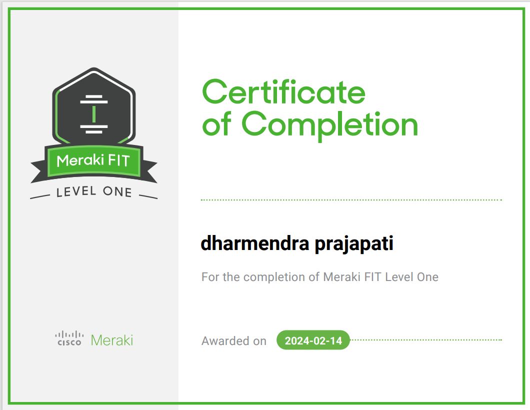 Dharmendra Prajapati on LinkedIn: #ciscomeraki Dharmendra Prajapati on LinkedIn: #ciscomeraki