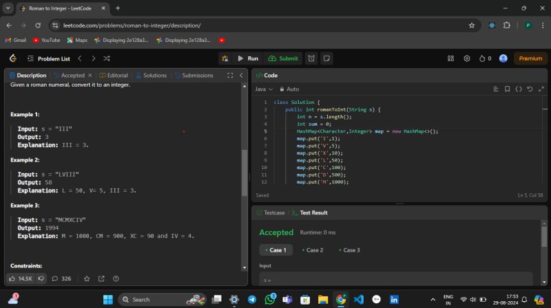 Praneetha Imandi on LinkedIn: #dsachallenge #hashmap #romantointeger # ... Praneetha Imandi on LinkedIn: #dsachallenge #hashmap #romantointeger # ...