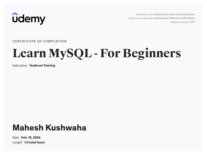 Mahesh Kushwaha on LinkedIn: #mysql #databasemanagement #sql #rdbms # ... Mahesh Kushwaha on LinkedIn: #mysql #databasemanagement #sql #rdbms # ...