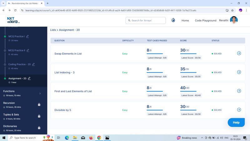 Dheema Revathi on LinkedIn: #30daysofcodechallenge #nxtwave #python Dheema Revathi on LinkedIn: #30daysofcodechallenge #nxtwave #python