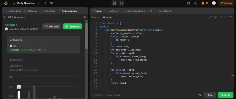 Day 8 of LeetCode Daily Challenge: Count Elements With Maximum ... Day 8 of LeetCode Daily Challenge: Count Elements With Maximum ...