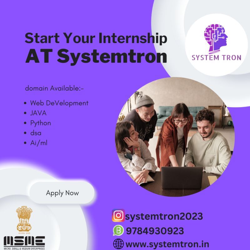 SystemTron on LinkedIn: #internship #systemtron #internship2023 # ... SystemTron on LinkedIn: #internship #systemtron #internship2023 # ...