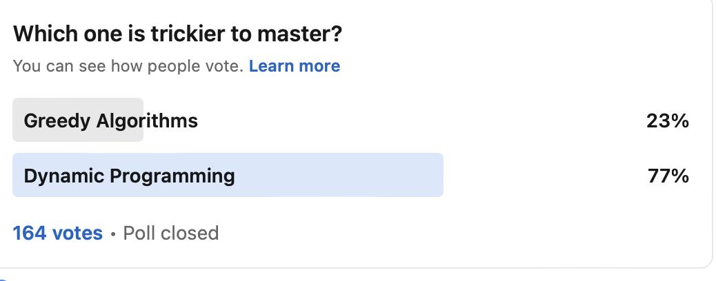 #dynamicprogramming #greedyalgorithms #dsa #codingpoll #devtalk ... #dynamicprogramming #greedyalgorithms #dsa #codingpoll #devtalk ...