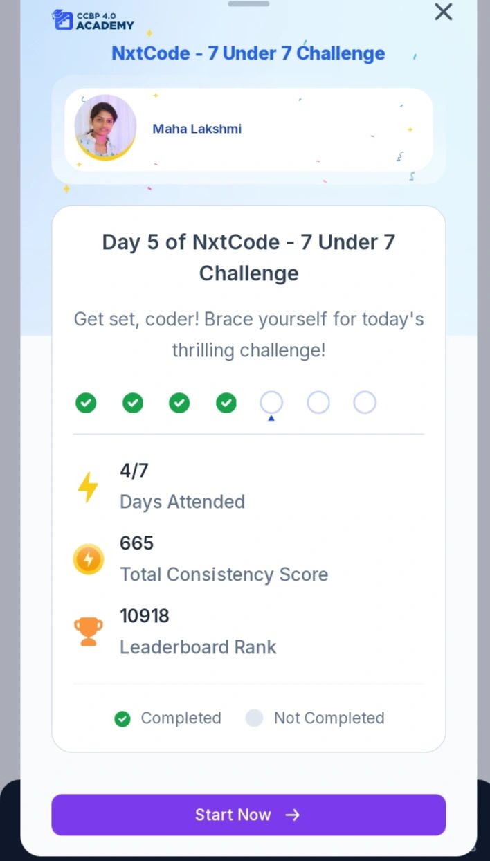 Maha lakshmi on LinkedIn: #python #completed #nxtcode Maha lakshmi on LinkedIn: #python #completed #nxtcode