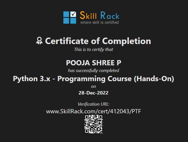 #pythonprogramming #skillrack #codingjourney #techskills… | Pooja Shree P #pythonprogramming #skillrack #codingjourney #techskills… | Pooja Shree P