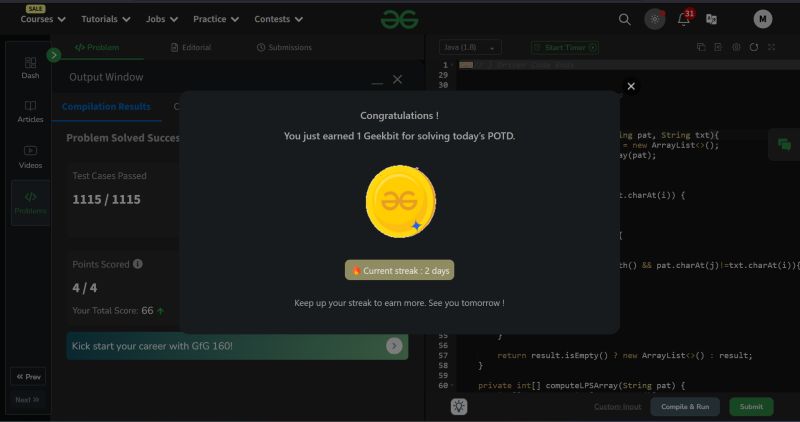 MOHAMMED AABEETH S on LinkedIn: #gfg160 #javaprogramming #geeksforgeeks ... MOHAMMED AABEETH S on LinkedIn: #gfg160 #javaprogramming #geeksforgeeks ...