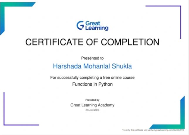 Harshada Shukla on LinkedIn: #greatlearningacademy #functionsinpython Harshada Shukla on LinkedIn: #greatlearningacademy #functionsinpython