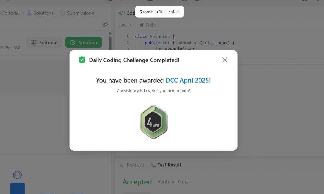 #leetcode #dailycodingchallenge #aprildcc #codingstreak #problemsolving ... #leetcode #dailycodingchallenge #aprildcc #codingstreak #problemsolving ...