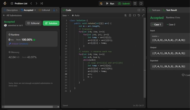 Akash Kumar on LinkedIn: ๐ Mastering Arrays with LeetCode: Rotating an ... Akash Kumar on LinkedIn: ๐ Mastering Arrays with LeetCode: Rotating an ...