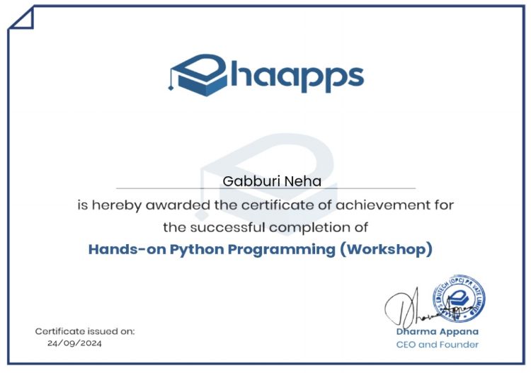 Gabburi Neha on LinkedIn: #pythonprogramming #workshop #learningjourney ... Gabburi Neha on LinkedIn: #pythonprogramming #workshop #learningjourney ...