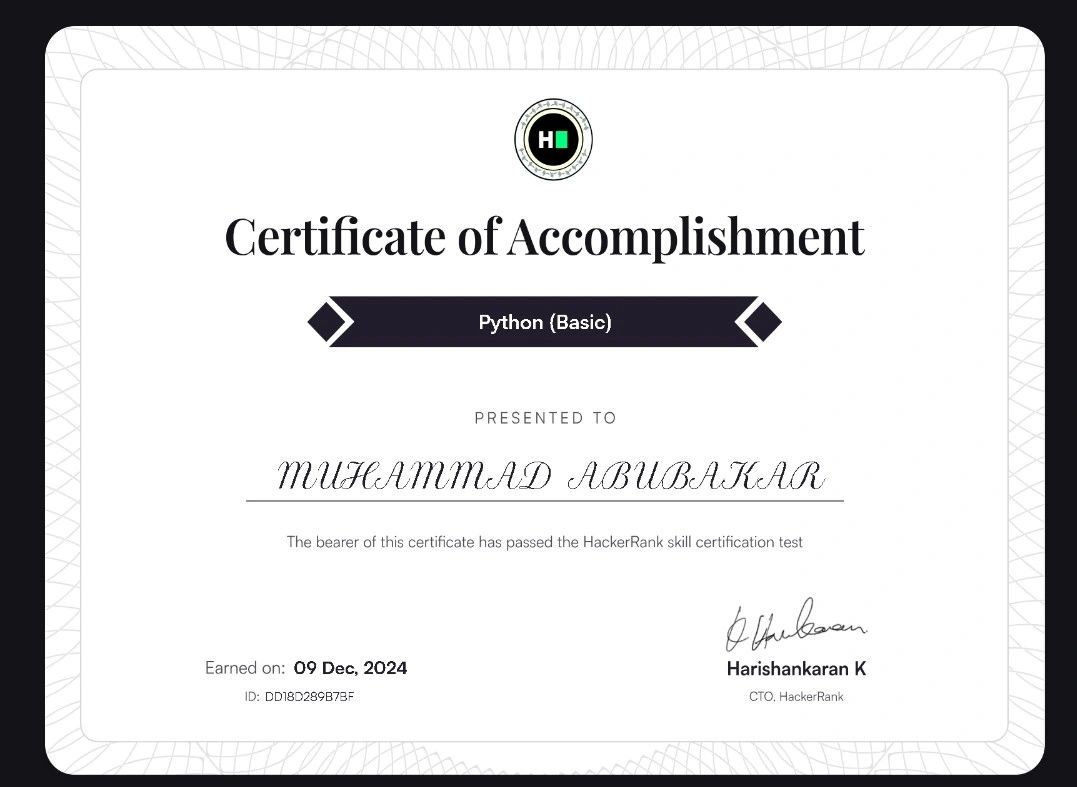 Muhammad Abubakar on LinkedIn: #pythonprogramming #hackerrank # ... Muhammad Abubakar on LinkedIn: #pythonprogramming #hackerrank # ...