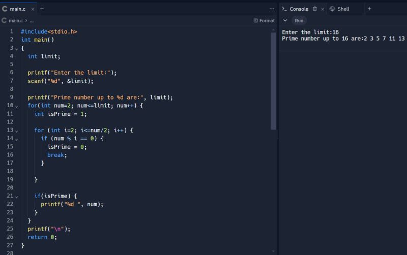 Day 49 of #100DaysOfCode: C program to generate prime numbers | Ishika ... Day 49 of #100DaysOfCode: C program to generate prime numbers | Ishika ...