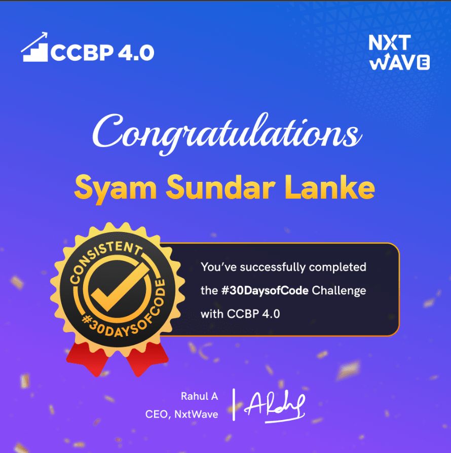 Syam Sundar Lanke on LinkedIn: #dedication #consistency #consistency # ... Syam Sundar Lanke on LinkedIn: #dedication #consistency #consistency # ...