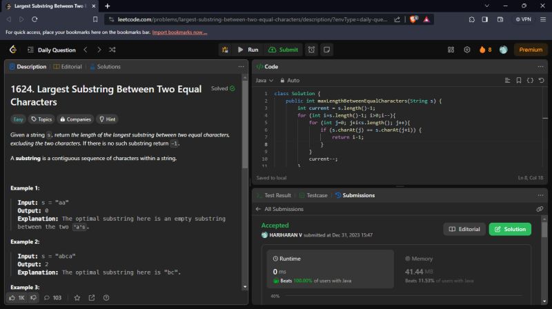 Hariharan V on LinkedIn: #100dayschallenge #dsa #java #leetcode # ... Hariharan V on LinkedIn: #100dayschallenge #dsa #java #leetcode # ...