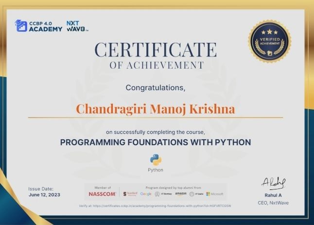 Manoj Krishna Chandragiri on LinkedIn: #connections #python # ... Manoj Krishna Chandragiri on LinkedIn: #connections #python # ...