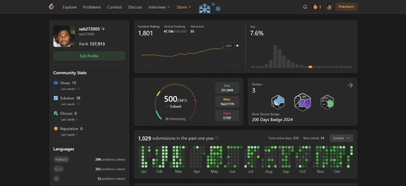 Abishek S on LinkedIn: 💻📊I had completed 500 problems in leetcode, and ... Abishek S on LinkedIn: 💻📊I had completed 500 problems in leetcode, and ...