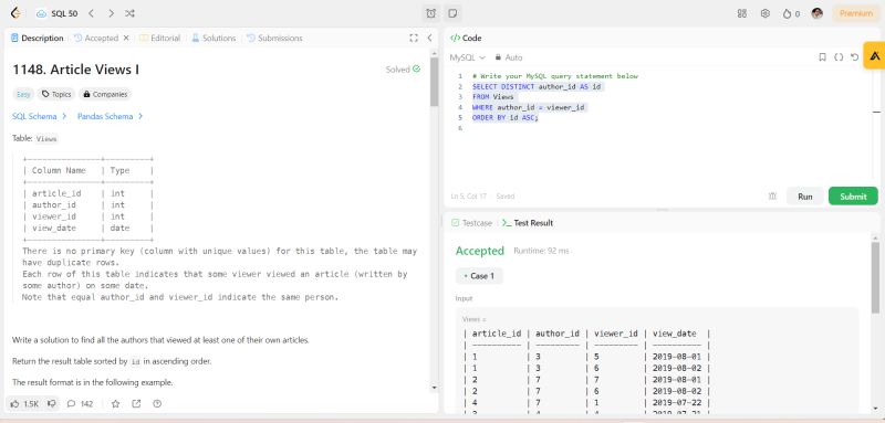 Saleha Parween on LinkedIn: #day4 #leetcode #sql #leetcode #datascience ... Saleha Parween on LinkedIn: #day4 #leetcode #sql #leetcode #datascience ...