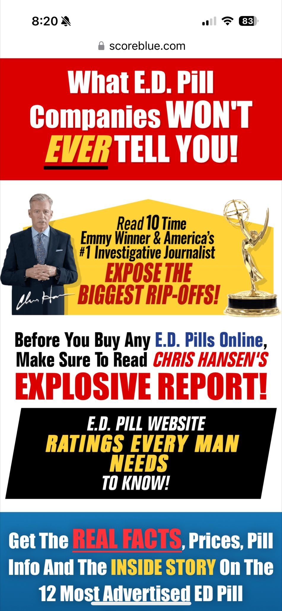 Does anyone else find it ironic that Chris Hanson is pushing ED ... Does anyone else find it ironic that Chris Hanson is pushing ED ...