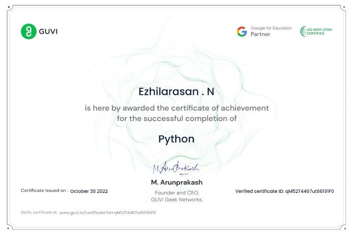 Ezhilarasan Natarajan posted on LinkedIn Ezhilarasan Natarajan posted on LinkedIn