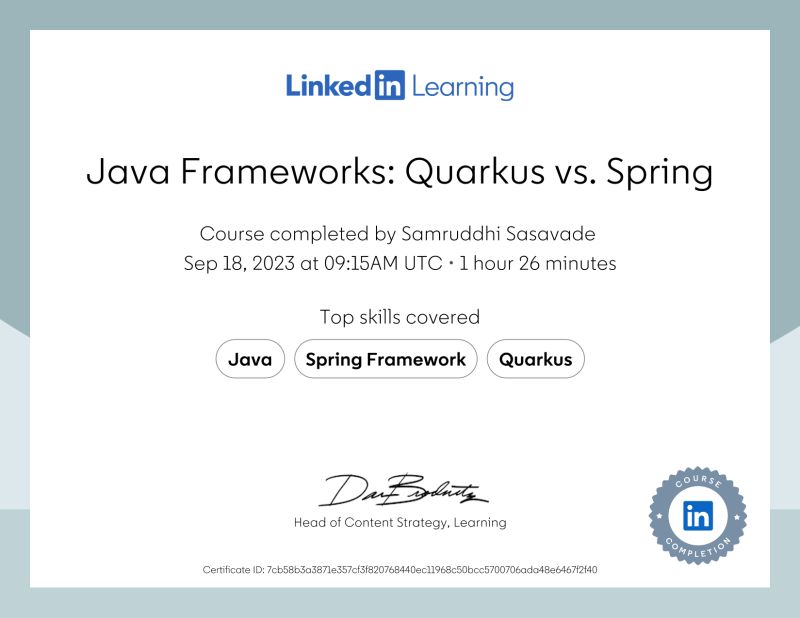 Samruddhi Sasavade on LinkedIn: Certificate of Completion Samruddhi Sasavade on LinkedIn: Certificate of Completion