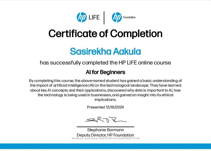 Sasirekha Aakula on LinkedIn: #learningneverstops # ... Sasirekha Aakula on LinkedIn: #learningneverstops # ...