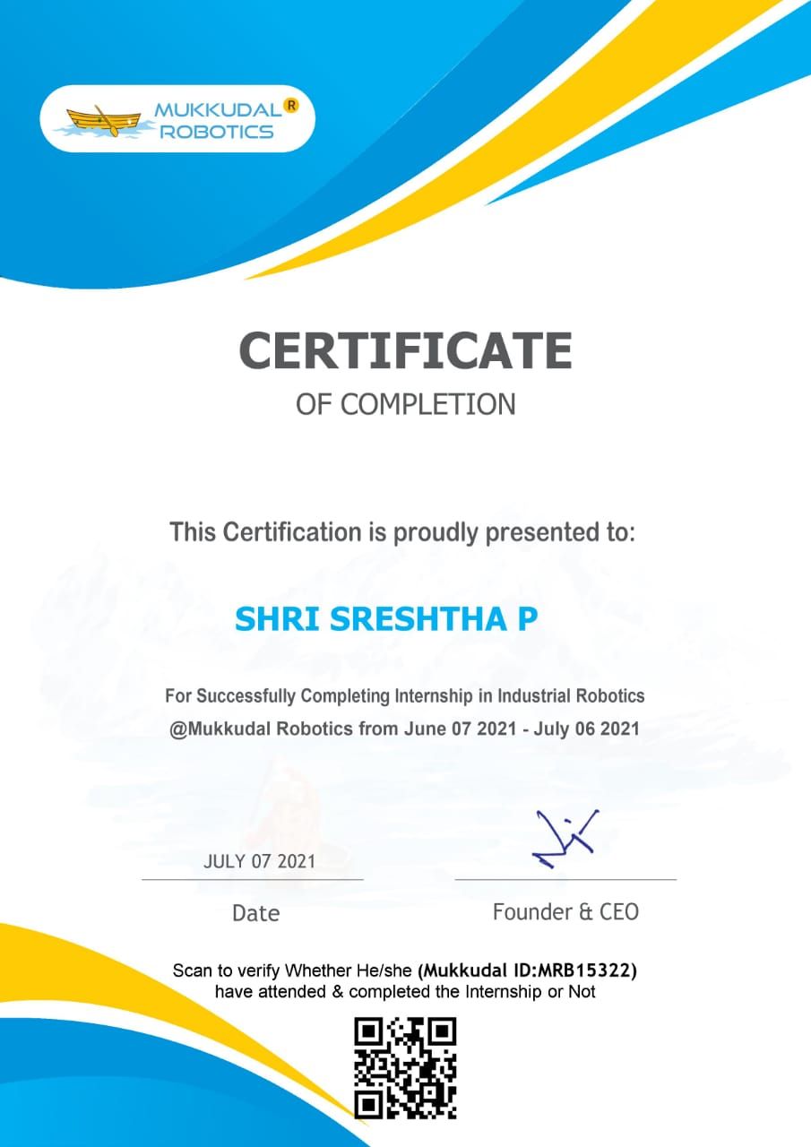 SHRI SRESHTHA P on LinkedIn: Successfully completed internship on ... SHRI SRESHTHA P on LinkedIn: Successfully completed internship on ...