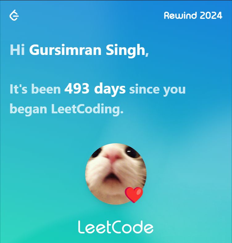 Gursimran Singh on LinkedIn: #leetcode #codingjourney #2024rewind # ... Gursimran Singh on LinkedIn: #leetcode #codingjourney #2024rewind # ...