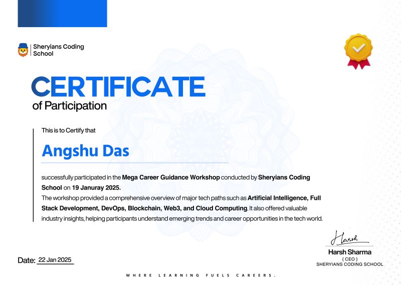 Angshu Das on LinkedIn: #careergrowth #techtrends #learningjourney # ... Angshu Das on LinkedIn: #careergrowth #techtrends #learningjourney # ...