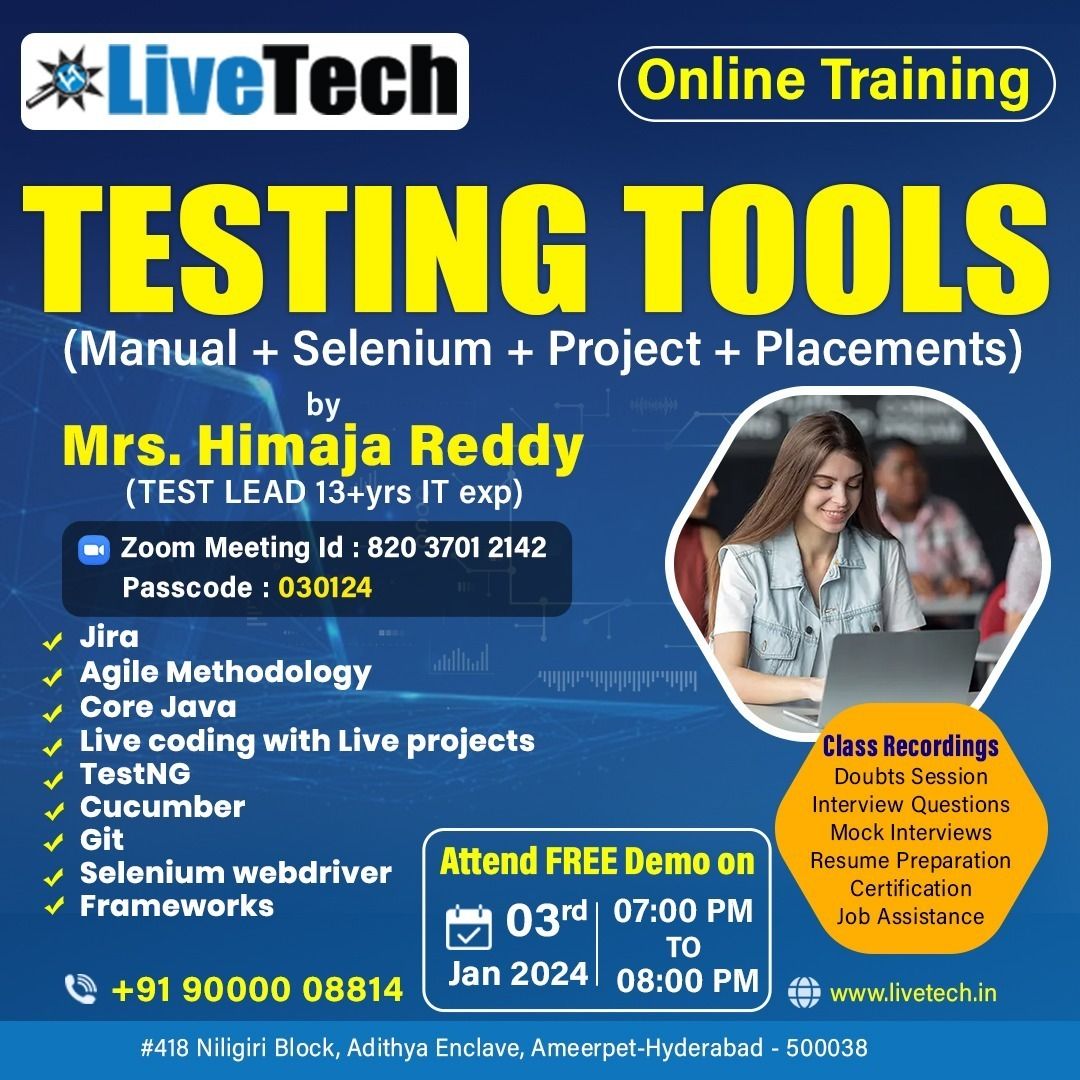 Dear Student, Attend a Free Online Demo on Manual and Automation ... Dear Student, Attend a Free Online Demo on Manual and Automation ...