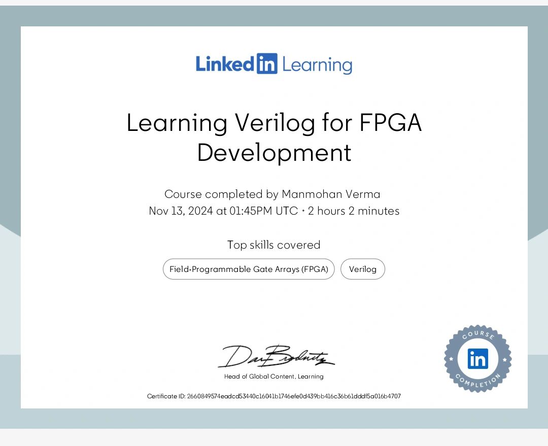 Manmohan Verma on LinkedIn: #fpga #verilog #digitaldesign # ... Manmohan Verma on LinkedIn: #fpga #verilog #digitaldesign # ...