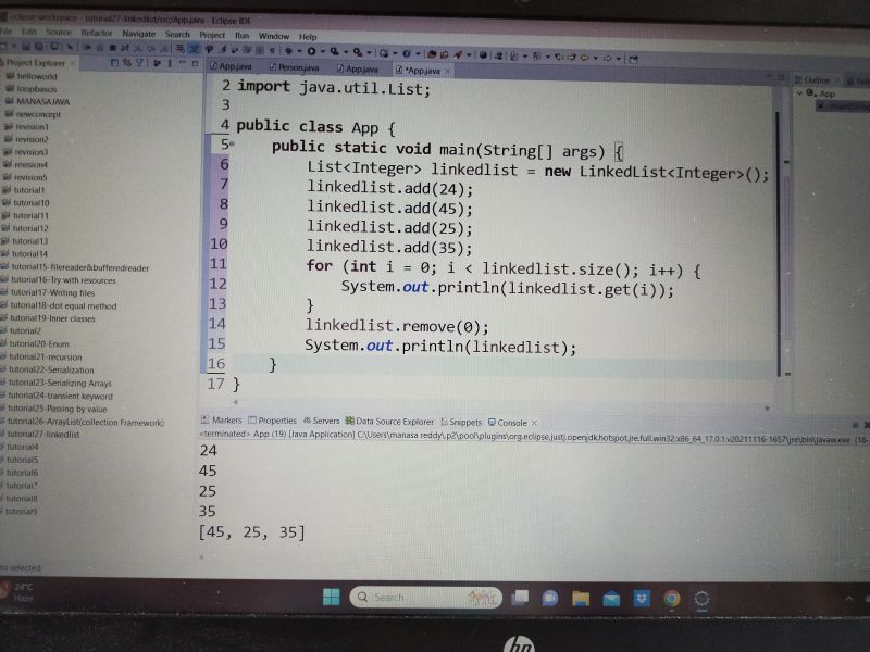 Yanala Manasa on LinkedIn: Java practice 35 : Linkedlist : π»π»It is a ... Yanala Manasa on LinkedIn: Java practice 35 : Linkedlist : π»π»It is a ...