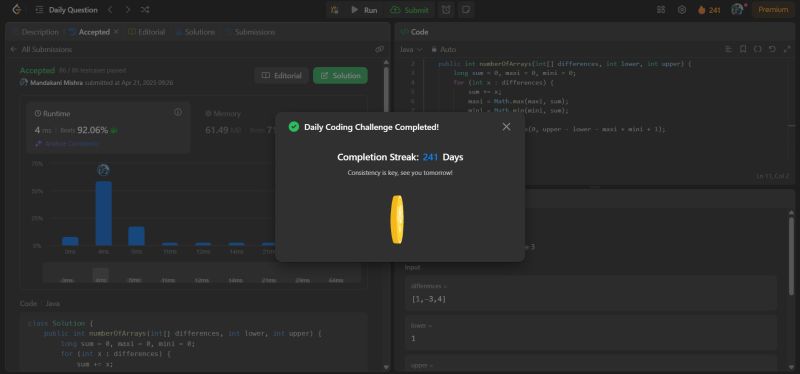 #leetcode #codingchallenge #241daysstreak #problemsolving #java ... #leetcode #codingchallenge #241daysstreak #problemsolving #java ...