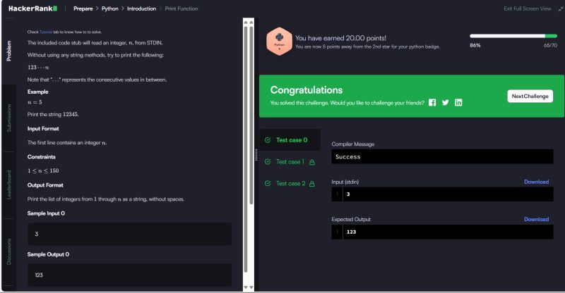 Yogesh S on LinkedIn: #hackerrank #hackerrank #python #codingchallenge ... Yogesh S on LinkedIn: #hackerrank #hackerrank #python #codingchallenge ...