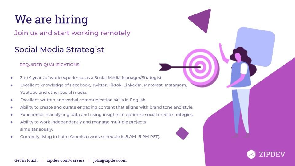 Zipdev on LinkedIn: #socialmedia #mediastrategist #opportunity #marketing Zipdev on LinkedIn: #socialmedia #mediastrategist #opportunity #marketing