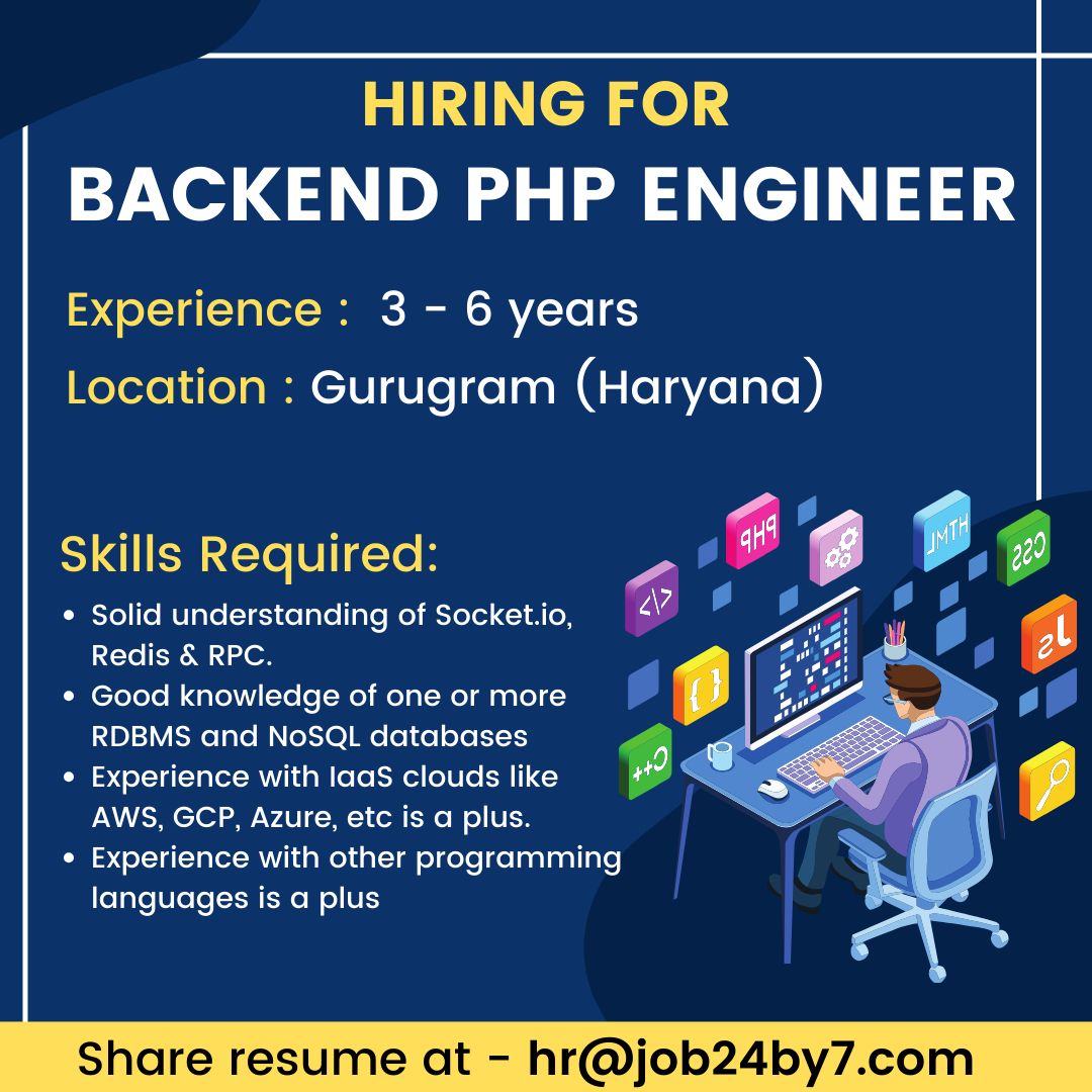 Job24by7 on LinkedIn: #backend #php #engineer #backendengineer # ... Job24by7 on LinkedIn: #backend #php #engineer #backendengineer # ...