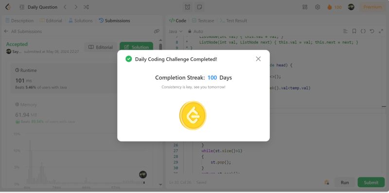 SAYALI BORKAR on LinkedIn: #leetcode #100days #codingjourney SAYALI BORKAR on LinkedIn: #leetcode #100days #codingjourney