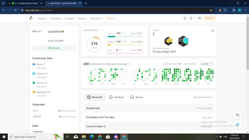 One year journey of leetcode. Started in March 2023 now reached March ... One year journey of leetcode. Started in March 2023 now reached March ...