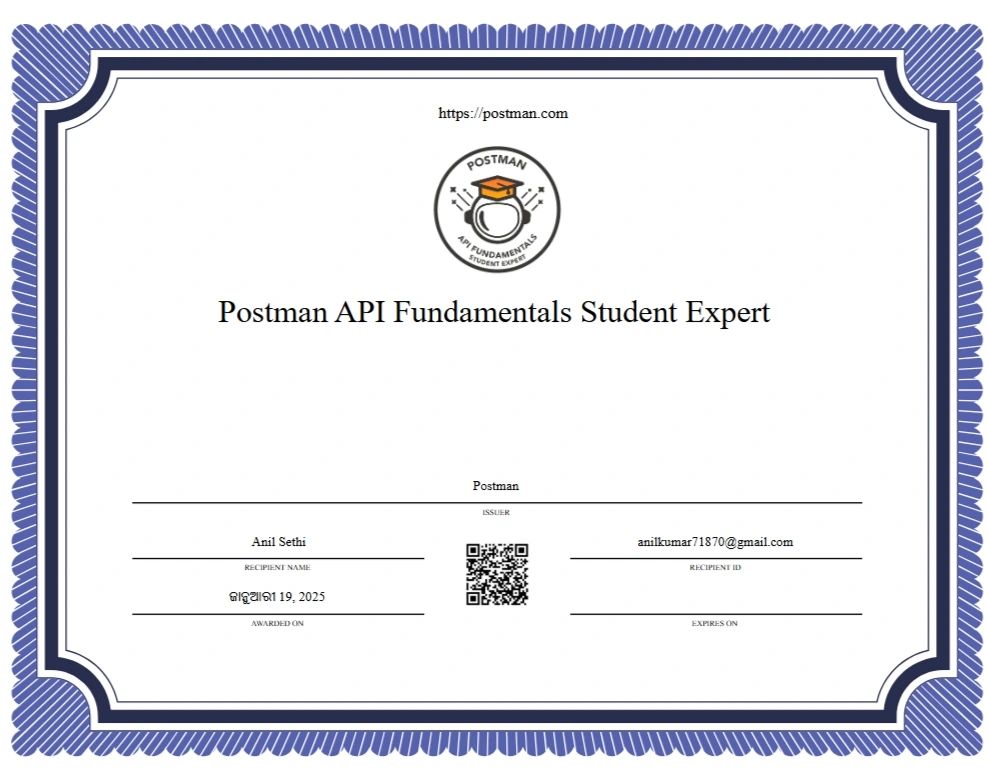 Anil Sethi on LinkedIn: #postmanstudent #letsupgrade # ... Anil Sethi on LinkedIn: #postmanstudent #letsupgrade # ...