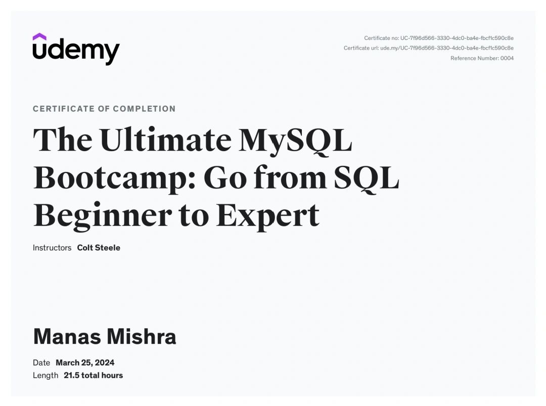 Manas Mishra on LinkedIn: #sql #database #udemy Manas Mishra on LinkedIn: #sql #database #udemy