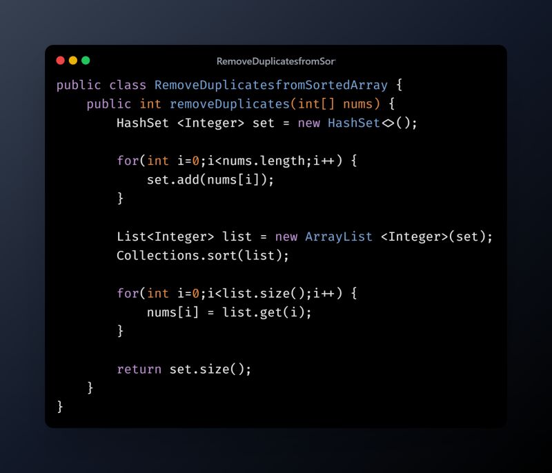 Shekhar Singh on LinkedIn: #leetcode #removeduplicates #hashset # ... Shekhar Singh on LinkedIn: #leetcode #removeduplicates #hashset # ...