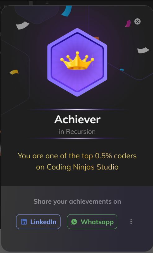 Amit Kumar on LinkedIn: #achievement #recursion #coding #codingninjas # ... Amit Kumar on LinkedIn: #achievement #recursion #coding #codingninjas # ...