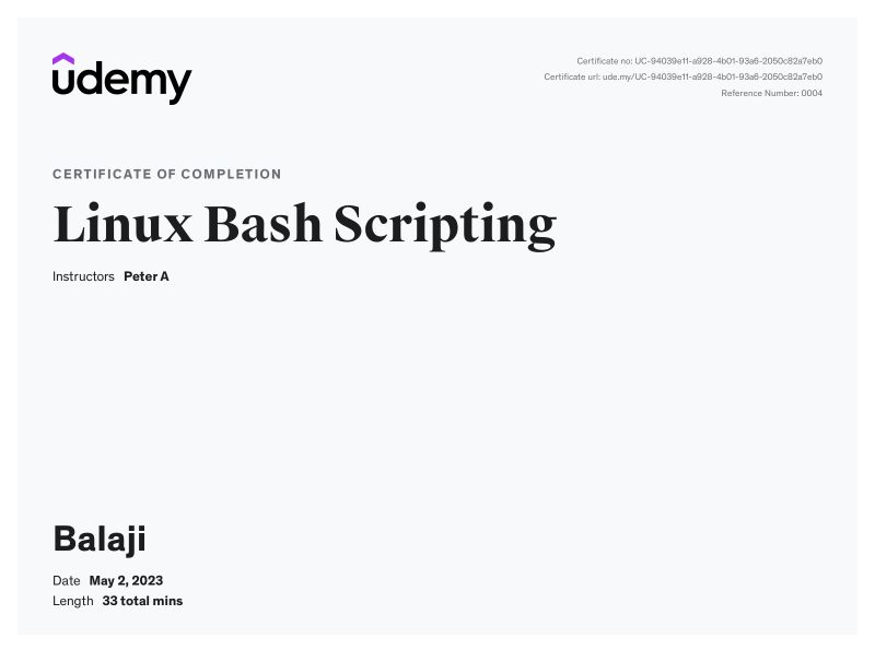Balaji R on LinkedIn: #udemy #linux #bashscripting #automation # ... Balaji R on LinkedIn: #udemy #linux #bashscripting #automation # ...