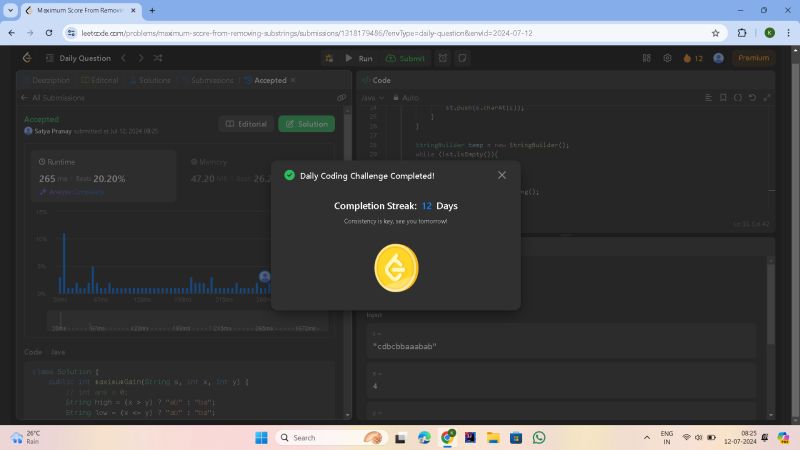 Satya Pranay Kotha on LinkedIn: #leetcode #dailychallenge #coding # ... Satya Pranay Kotha on LinkedIn: #leetcode #dailychallenge #coding # ...