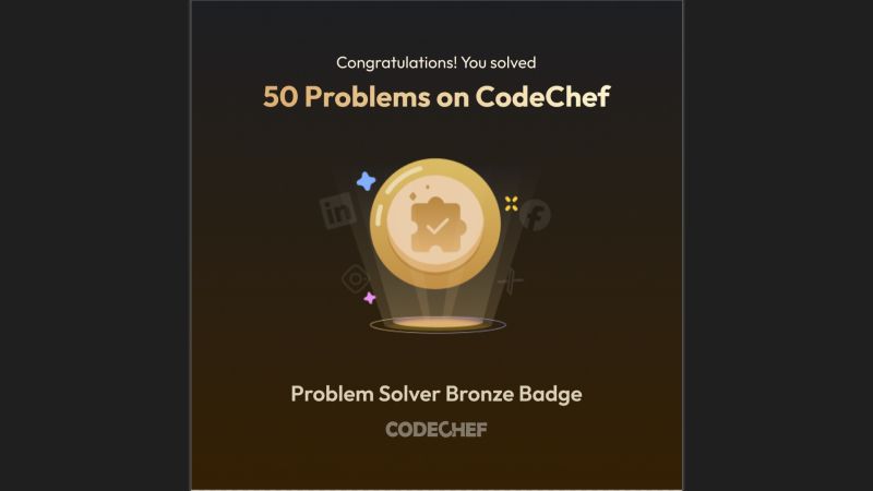 Rakshika Malviya on LinkedIn: #codingjourney #problemsolving #codechef ... Rakshika Malviya on LinkedIn: #codingjourney #problemsolving #codechef ...