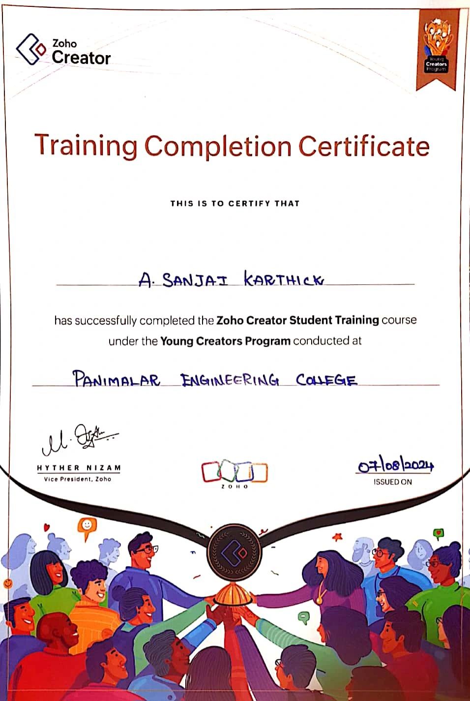 Sanjai Karthick A on LinkedIn: #zohoycp #lowcode #learning #zohocreator Sanjai Karthick A on LinkedIn: #zohoycp #lowcode #learning #zohocreator