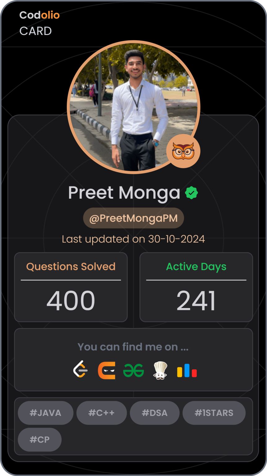 Preet Monga on LinkedIn: #dsa #webdevelopment #codingjourney # ... Preet Monga on LinkedIn: #dsa #webdevelopment #codingjourney # ...